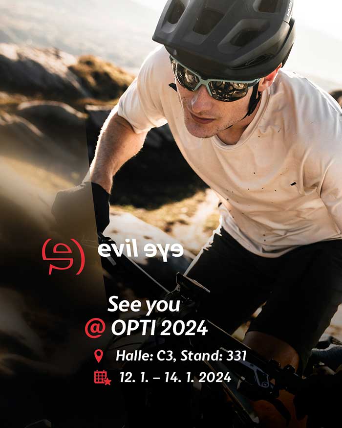 evil eye mit E-MTB Cross-Country World Champion 2023 Joris Ryf auf der opti 2024 - optikum ...